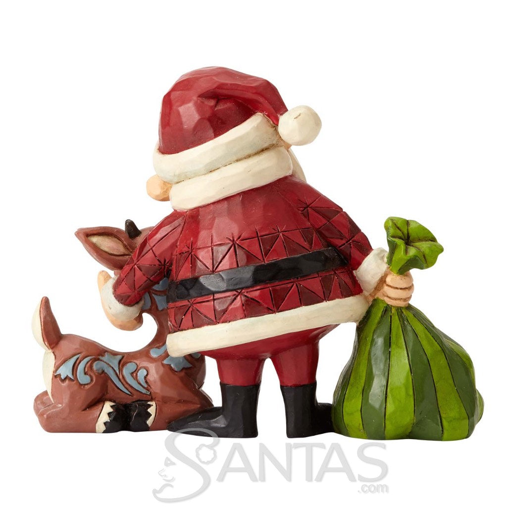 Rudolph Pulling Santa in Sleigh | santas.com