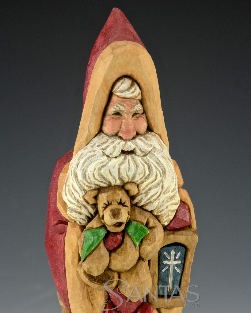 Ellis Olson carved wooden Santas | santas.com