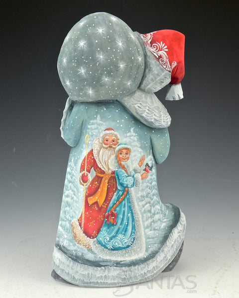 Detailed Russian Santa with Scenes Featuring Santa and the Snowmaiden ...