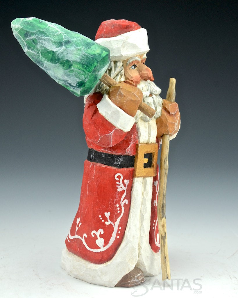 Russell Scott Santa with Quilt and Santa Hat | santas.com