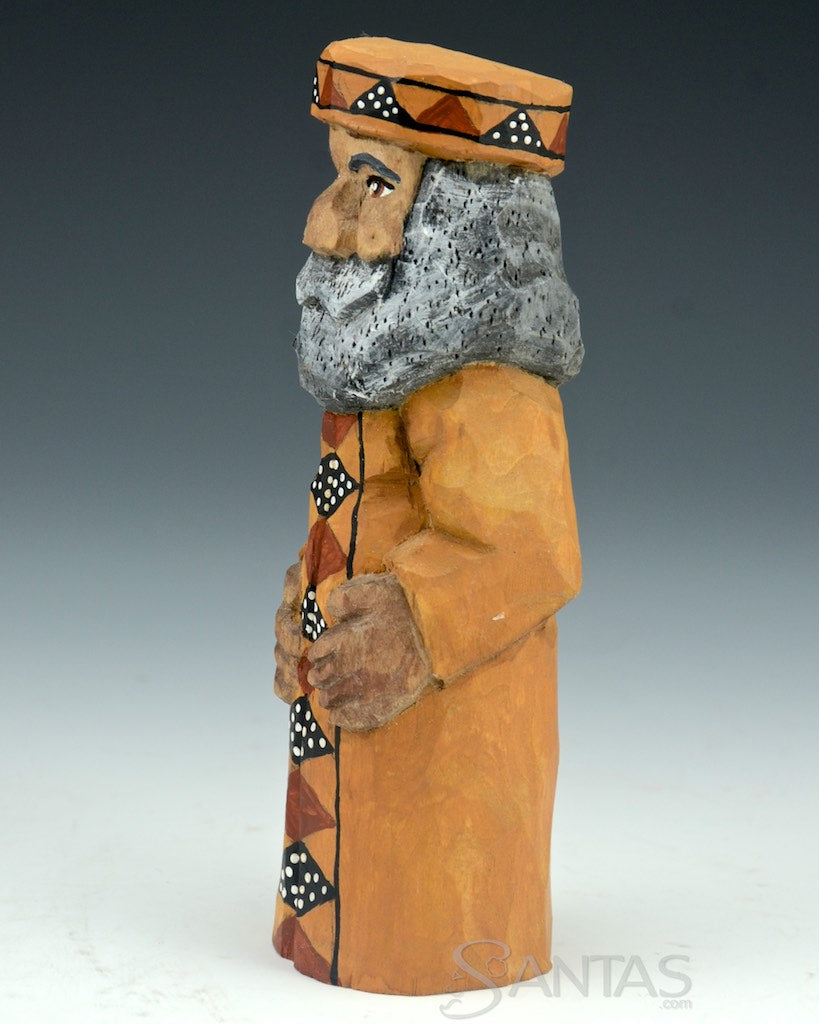 Russell Scott Santa with Quilt and Santa Hat | santas.com