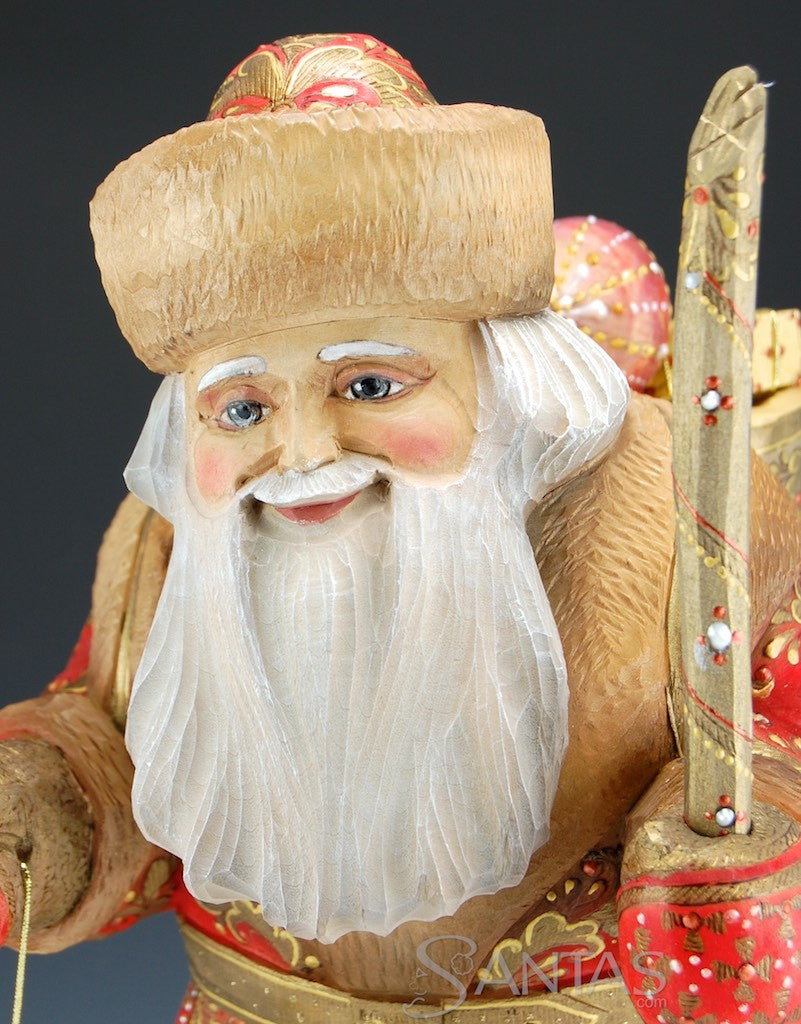 Finely Detailed Red Russian Santa Claus | santas.com